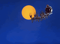 Santa Claus Christmas Full Moon GIF | GIFDB.com