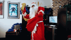 Santa Throwing Gifts GIF | GIFDB.com