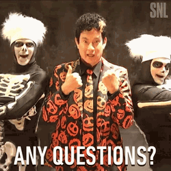 Saturday Night Live David Pumpkins Any Questions GIF | GIFDB.com