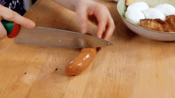 Sausage Cut Into Pieces GIF | GIFDB.com