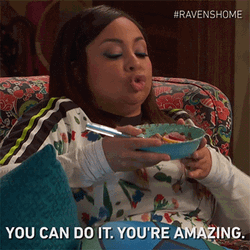 Saying Encouragement While Eating GIF | GIFDB.com