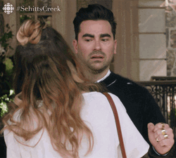 Schitts Creek David Rose Hug Miss You Too GIF | GIFDB.com