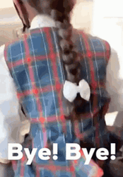 School Girl Bye Bye GIF | GIFDB.com