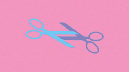 Cartoon Scissors Snipping Pink Background GIF | GIFDB.com