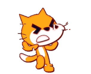 Scratch Cat Freaking Out Glitchy Art GIF | GIFDB.com