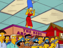 Screaming Large Marge Hey Cors GIF | GIFDB.com