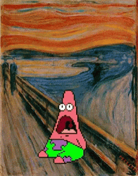 Screaming Patrick Star Flashing Lights GIF | GIFDB.com