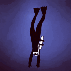 Scuba Diving Sinking Deep Art GIF | GIFDB.com