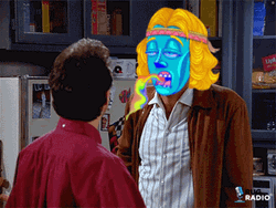 Seinfeld Kramer Giddy Up Edited Blue Face GIF | GIFDB.com