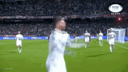 Sergio Ramos Showcasing His Jersey Number GIF | GIFDB.com