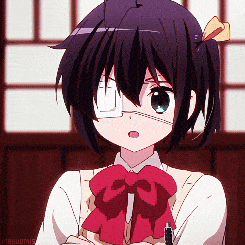 Serious Face Rikka Takanashi GIF | GIFDB.com