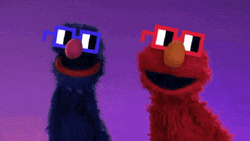 Sesame Street Grover And Elmo Sun Glasses GIF | GIFDB.com