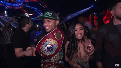 Shakur Stevenson And Fiancee Michelle Ragston GIF | GIFDB.com