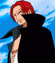 Shanks One Piece Windy Angry Stare GIF | GIFDB.com