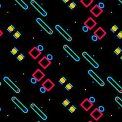 Shapes Neon Patterns Loop GIF | GIFDB.com