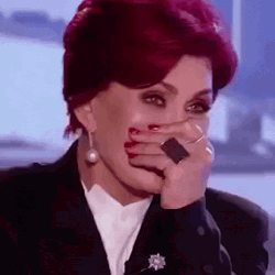 Sharon Osbourne Happy Crying Smirk GIF | GIFDB.com