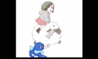 Shield Chan Riding To Wooloo GIF | GIFDB.com