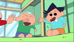 Shin Chan Hiroshi And Bo-chan GIF | GIFDB.com