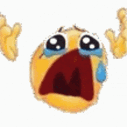 Shocked Surprise Crying Emote Sticker GIF | GIFDB.com