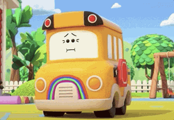 Short Bus Red Light Stop GIF | GIFDB.com