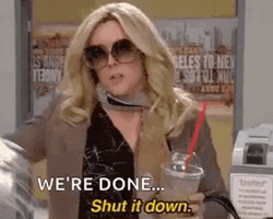 Jenna Maroney We're Done Shut It Down GIF | GIFDB.com