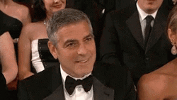 Shy George Clooney GIF | GIFDB.com