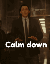 Simmer Down Now Tom Hiddleston Calm Down GIF | GIFDB.com
