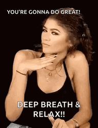 Simmer Down Now Zendaya Deep Breath GIF | GIFDB.com