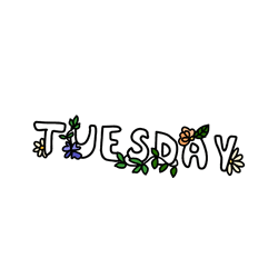 Simple Tuesday Text Animation GIF | GIFDB.com