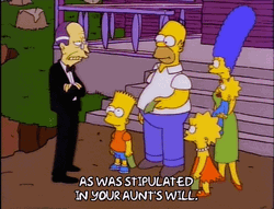 Simpson Family Butler Reading Their Aunt's Will GIF | GIFDB.com
