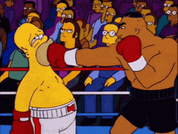 Simpson Imitate Nate Diaz Getting Punch GIF | GIFDB.com