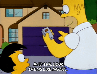 Simpsons Dad Talk Kid Automatic Door Opening GIF | GIFDB.com