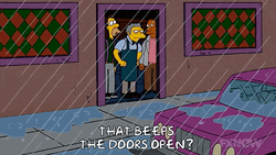 Simpsons Raining Outside Door Opening GIF | GIFDB.com