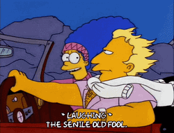 Simpsons Senile Old Fool Laughing GIF | GIFDB.com