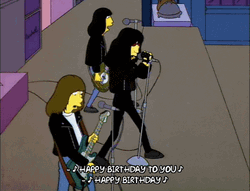 Simpsons The Ramones Happy Birthday Cuz GIF | GIFDB.com