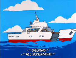 Sinking Boat Ship Big Octopus Hugging GIF | GIFDB.com