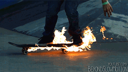 Skateboard On Fire GIF | GIFDB.com