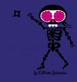 Skeleton Running La Catrina Bohemia GIF | GIFDB.com