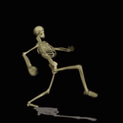 Skeleton Running Sticky Foot GIF | GIFDB.com