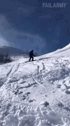 Skiing Fail Amazing Glacier GIF | GIFDB.com