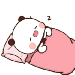 Sleep Cute Dudu In A Pink Blanket GIF | GIFDB.com