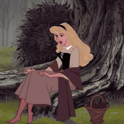 Sleeping Beauty Sitting Under The Tree GIF | GIFDB.com