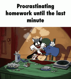 Sleepless And Cramming Because Of Procrastination GIF | GIFDB.com