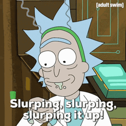 Slurping It Up Rick Slurp GIF | GIFDB.com
