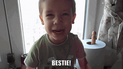 Small Kid Excited About Bestie GIF | GIFDB.com