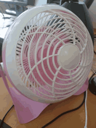 Electric Fan With Water Hose GIF | GIFDB.com