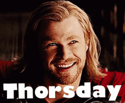 Smiling Chris Hemsworth Thorsday Thursday Meme GIF | GIFDB.com