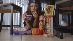 Snacks Eating Hiding Under The Table GIF | GIFDB.com