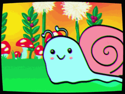 Snail Smile Crawl Forest Cartoon GIF | GIFDB.com