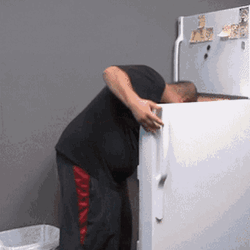 Sneaky Man Eating GIF | GIFDB.com